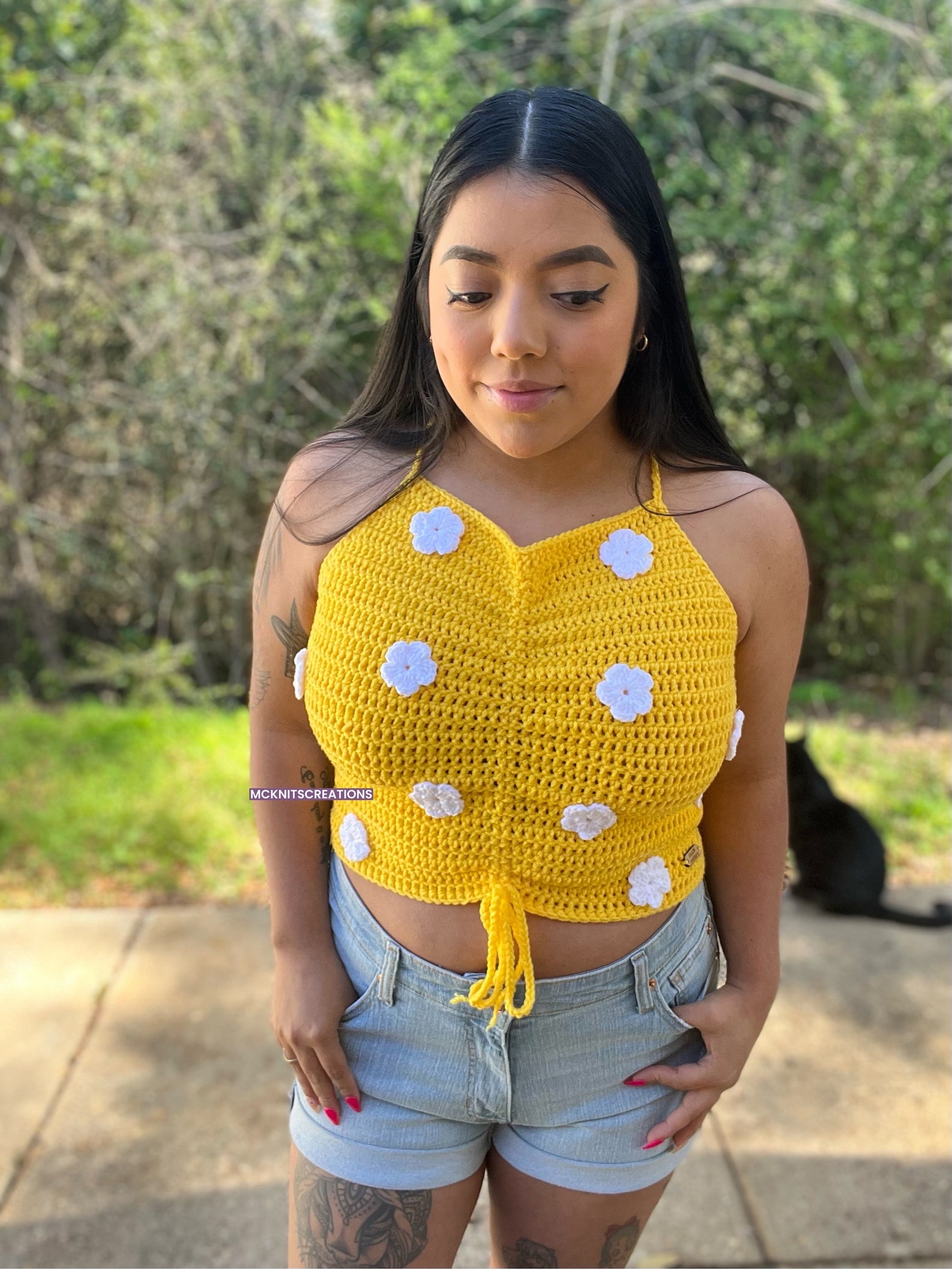 Vera Crochet Top Con Flores original Design From Mcknitscreations - Etsy