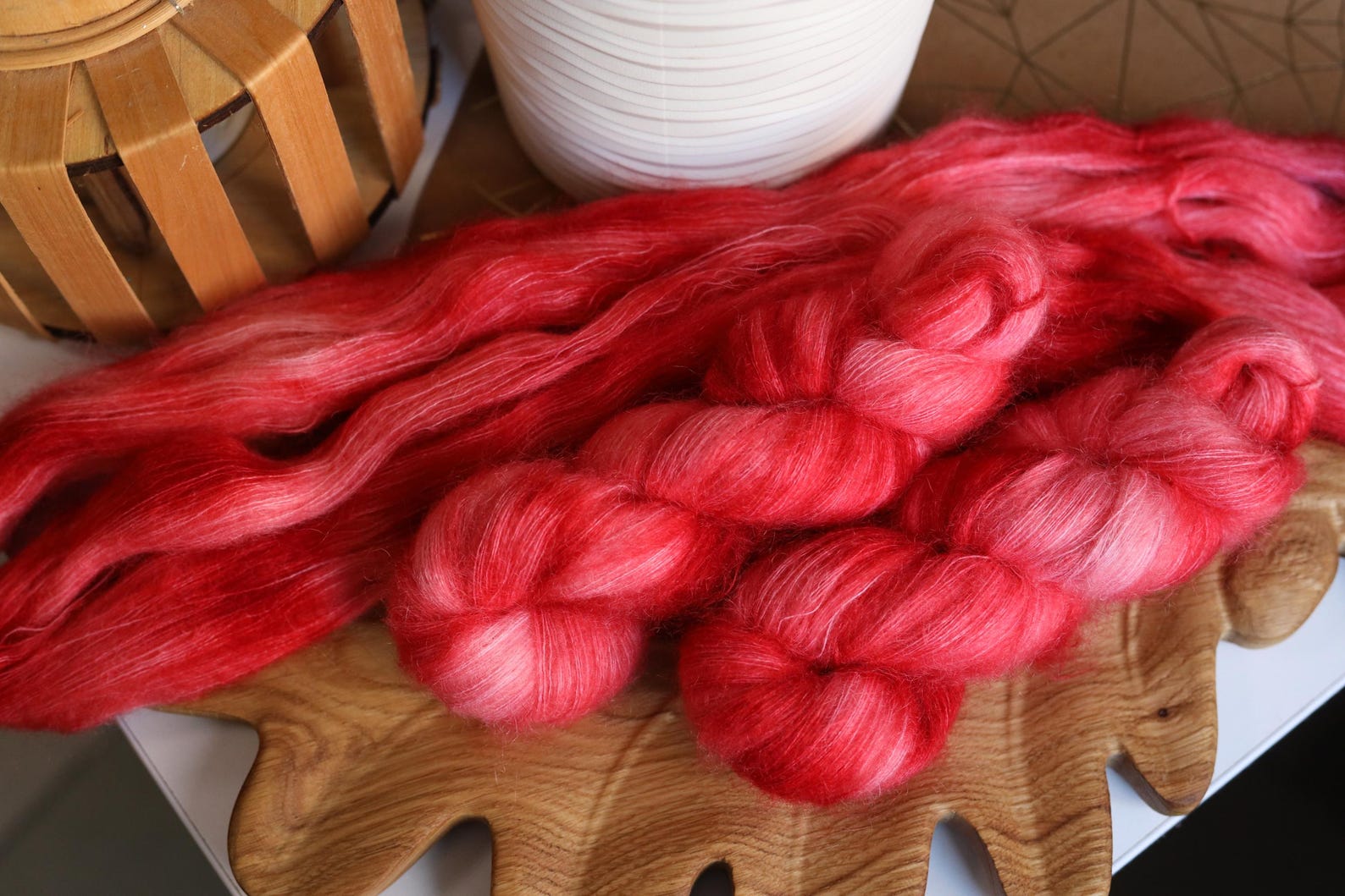 Electric Blue Kid Mohair Yarn, Hand Dyed Lace Yarn, 70%super Kid Mohair ...