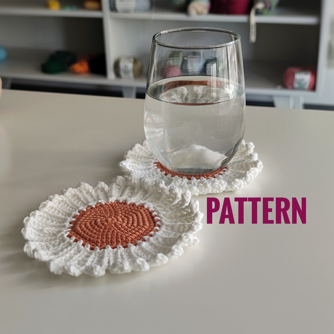 CROCHET PATTERN Daisy Coaster Home Decor, Flower Coaster, Easy for ...
