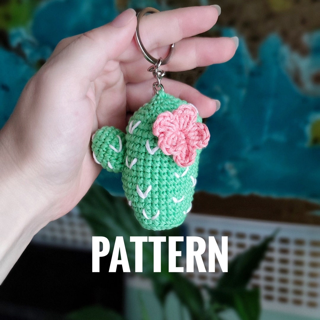 Cactus Easy Crochet PATTERN, Do It Yurself, Crochet Keychain PATTERN ...