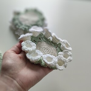 Crochet Lily of the Valley Coaster Pattern, Flower Basket Pattern, Do ...