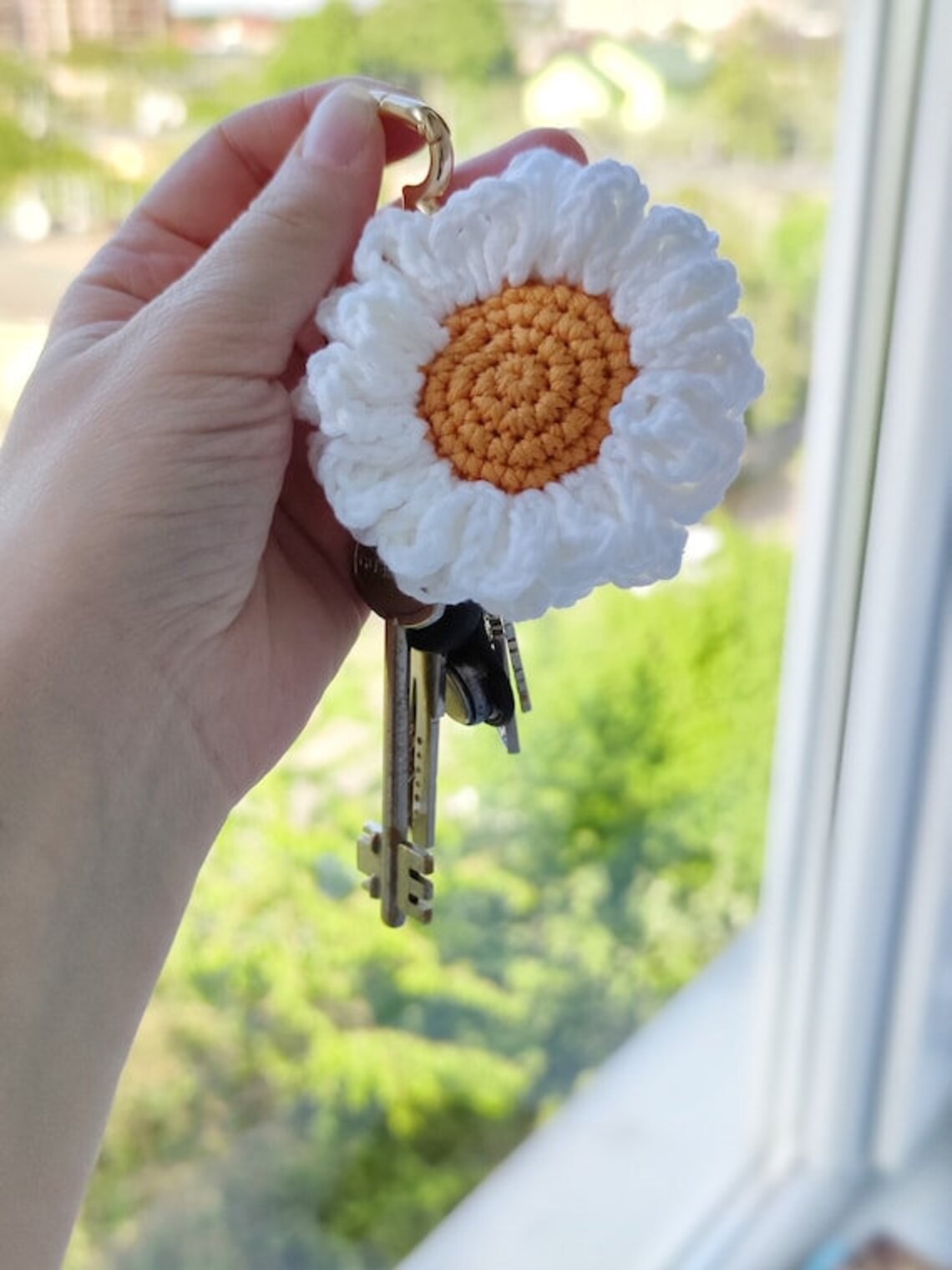 Daisy Crochet Keychain PATTERN Cute Crochet Pattern Beginner - Etsy
