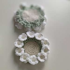 Crochet Lily of the Valley Coaster Pattern, Flower Basket Pattern, Do ...