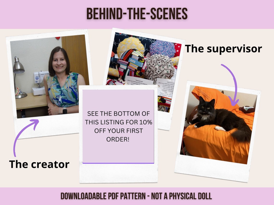 Dammit Doll Pattern, Dammit Doll Sewing Pattern, Fun Sewing Pattern ...