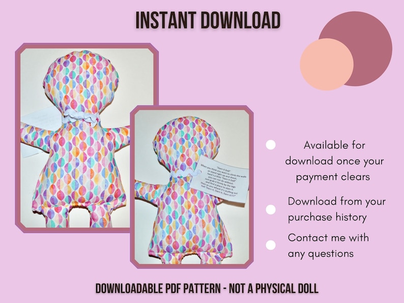 Dammit Doll Pattern, Dammit Doll Sewing Pattern, Fun Sewing Pattern, Beginner Sewing Patterns ...