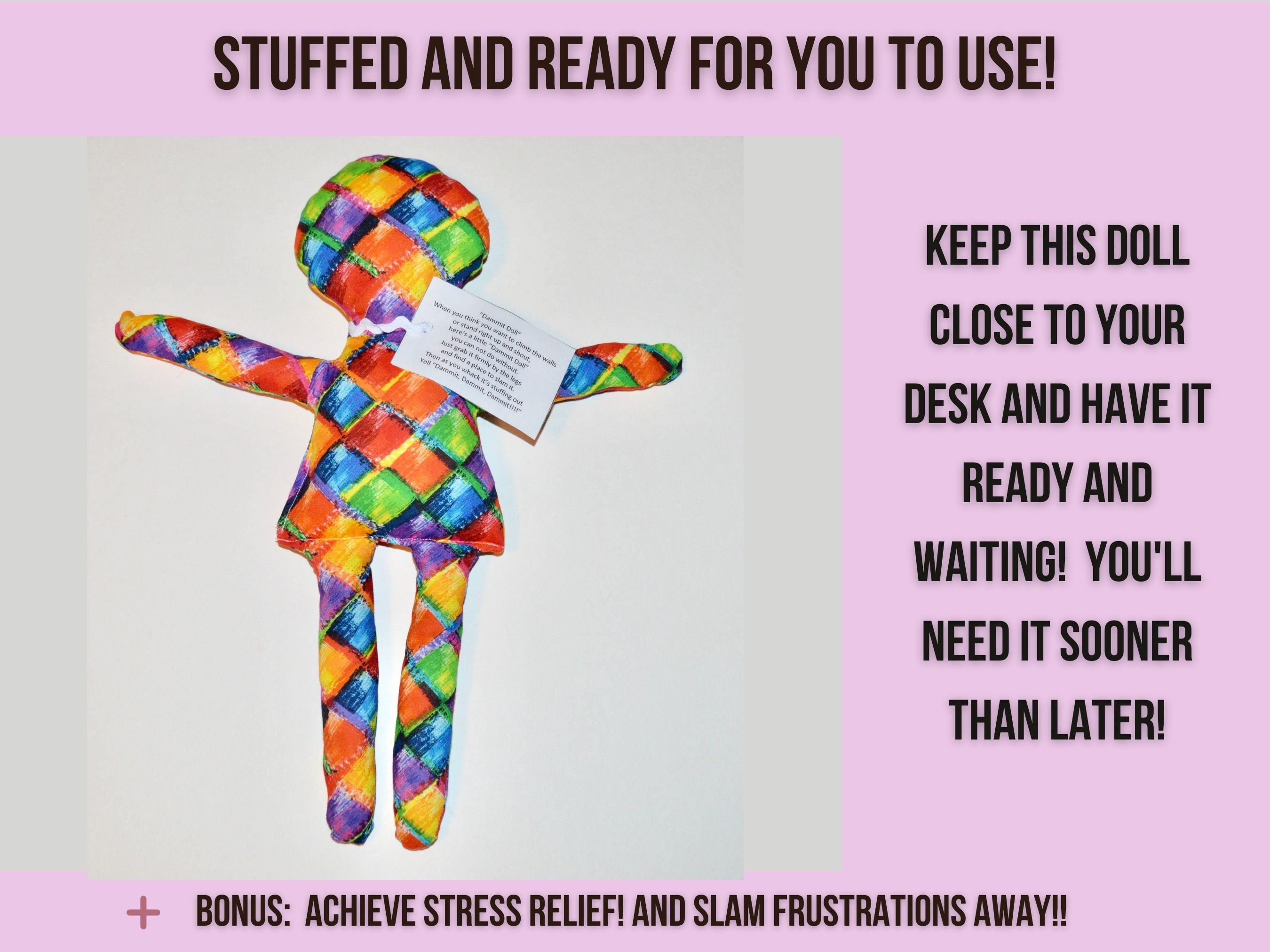 Dammit Doll Darn It Doll Stress Doll Stress Relief Toy Funny Desk Toy Dang It Dolls
