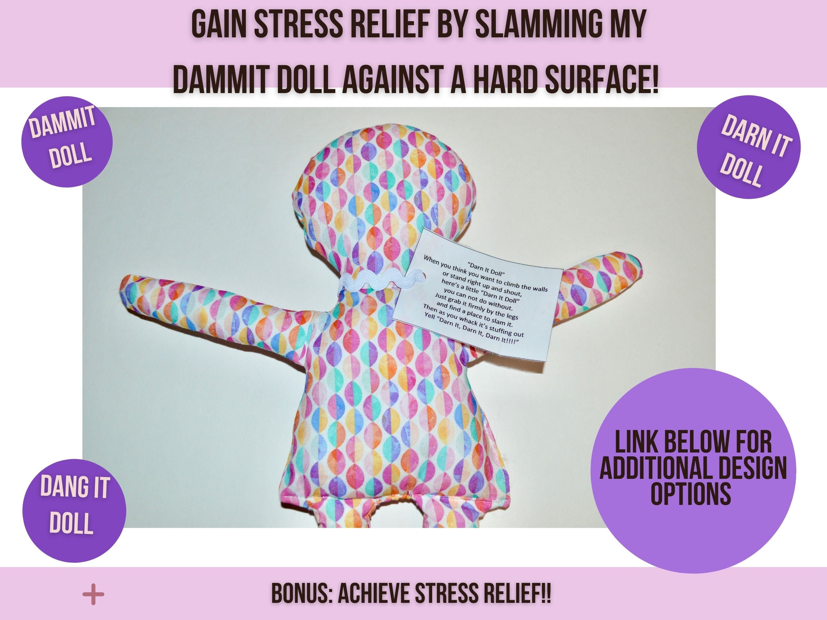 Dang It Doll, Dammit Doll, Darn It Doll, Anxiety Relief Toy, Stress ...