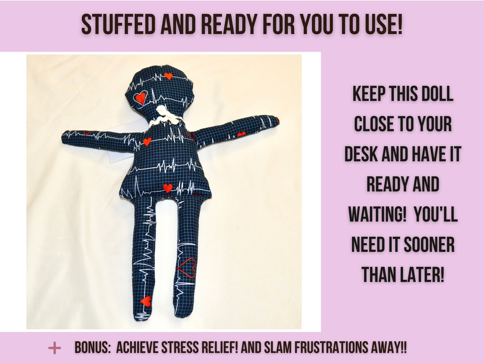 Darn It Doll, Stress Doll, Dammit Doll, Funny Desk Toy, Anxiety Plush ...