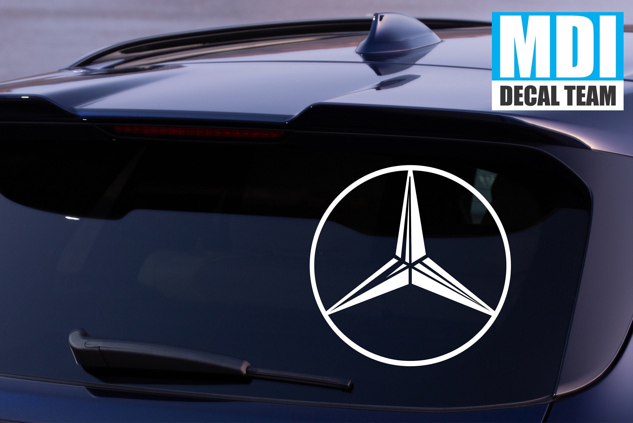 Mercedes Benz Decal Logo Vinyl Sticker Emblem JDM Germany Car - Etsy ...