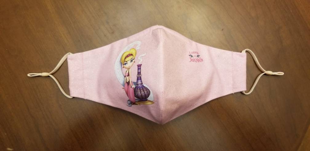 I Dream of Jeannie Mask, Adorable Face Mask With Filter Pocket and Nose ...