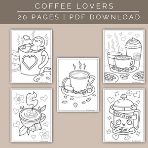 20 Coffee Lovers Coloring Pages | Printable PDF | Caffeine Inspired Art ...