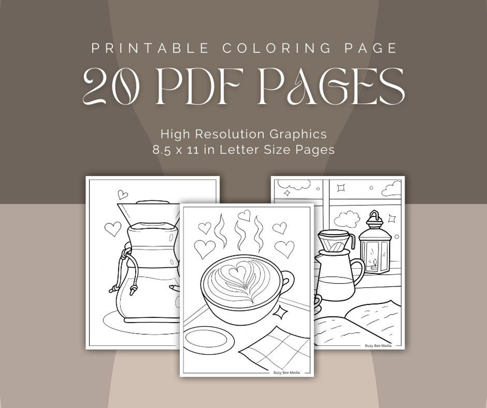 20 Coffee Lovers Coloring Pages | Printable PDF | Caffeine Inspired Art ...