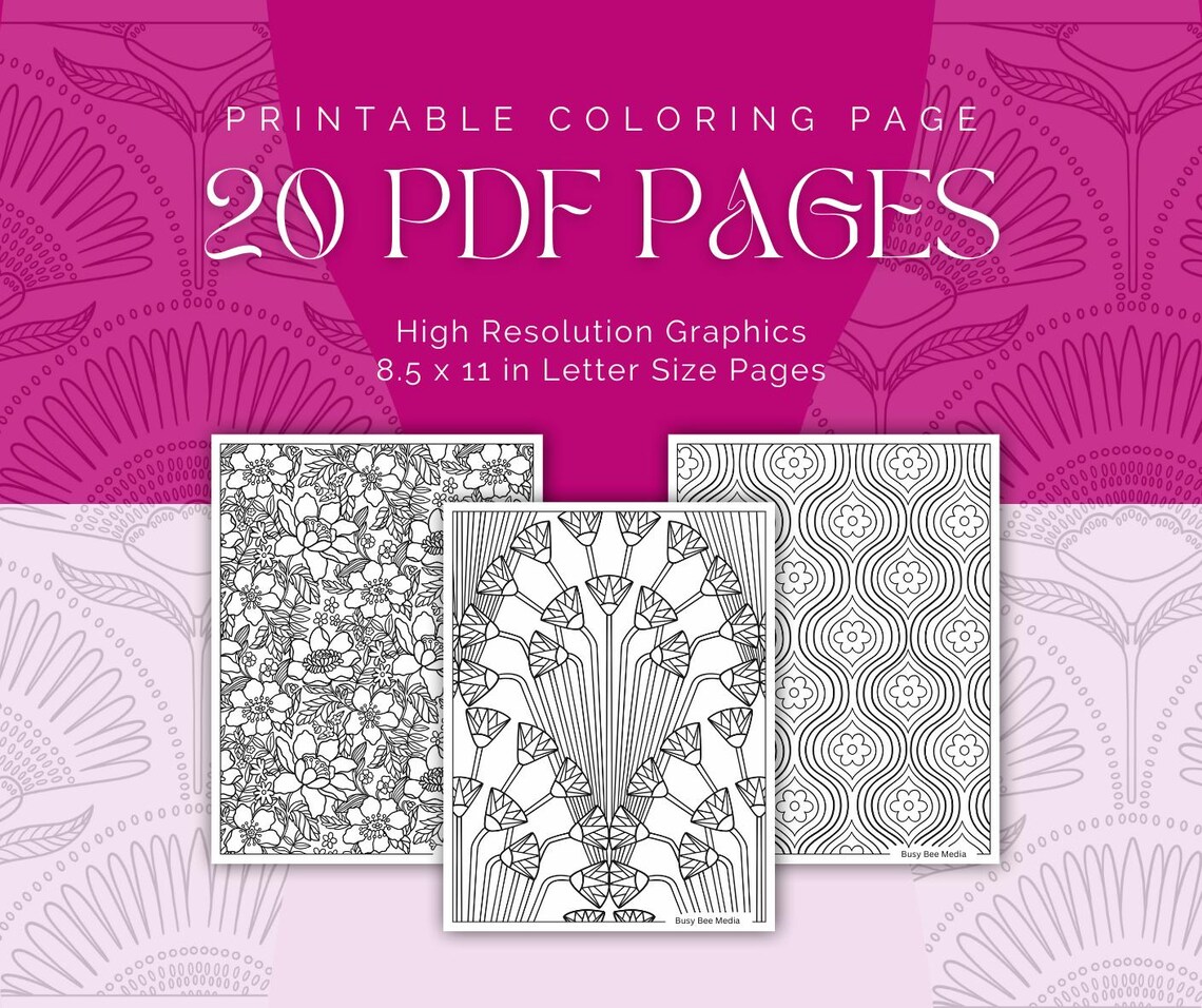 20 Relaxing Patterns Coloring Pages Printable PDF, Patterns Inspired ...