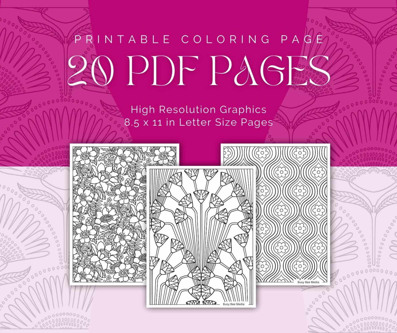 20 Relaxing Patterns Coloring Pages | Printable PDF, Patterns Inspired ...