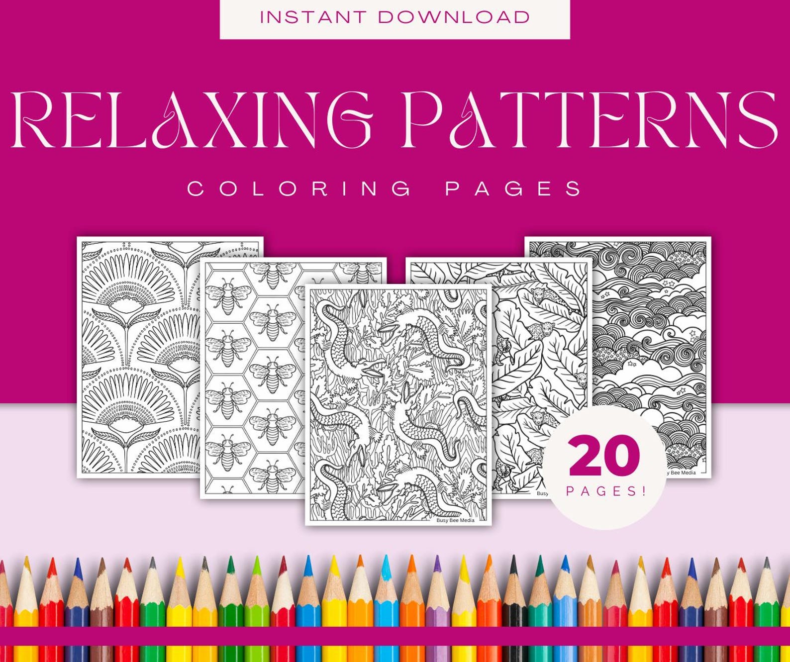 20 Relaxing Patterns Coloring Pages | Printable PDF, Patterns Inspired ...