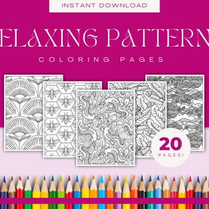 20 Relaxing Patterns Coloring Pages | Printable PDF, Patterns Inspired ...