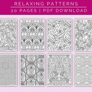 20 Relaxing Patterns Coloring Pages | Printable PDF, Patterns Inspired ...