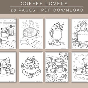 20 Coffee Lovers Coloring Pages | Printable PDF | Caffeine Inspired Art ...