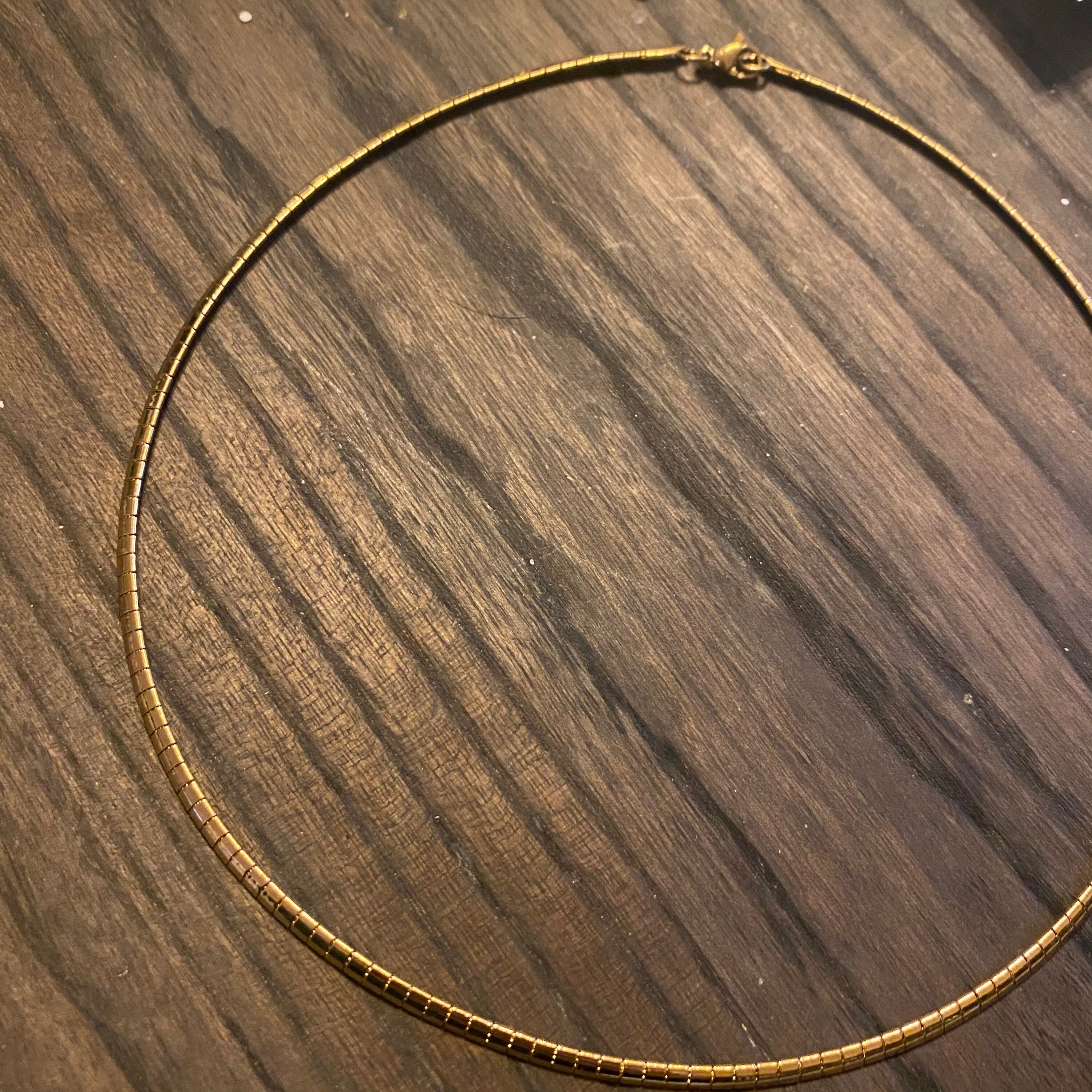 18k Gold-plated Flat Snake Chain - Etsy Sweden