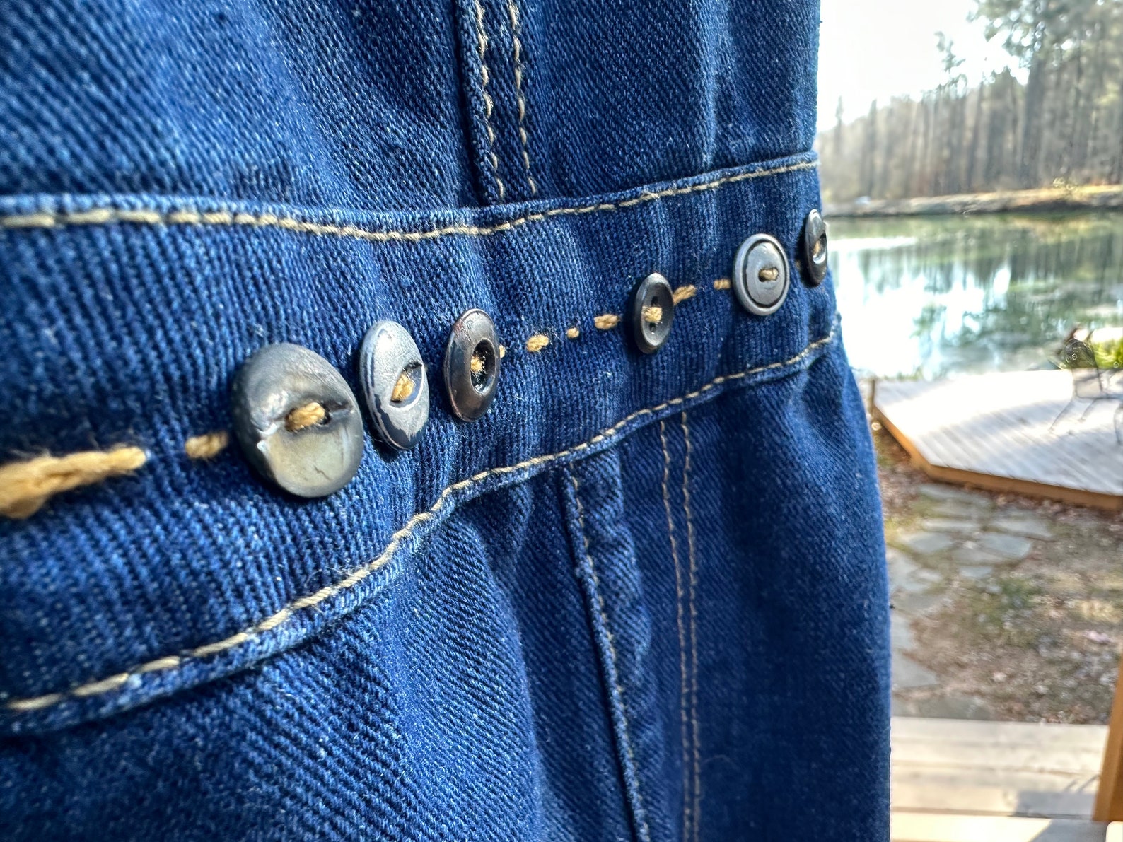 Slow Stitched, Patched Embroidered Overalls, Upcycled Men's Women's M ...