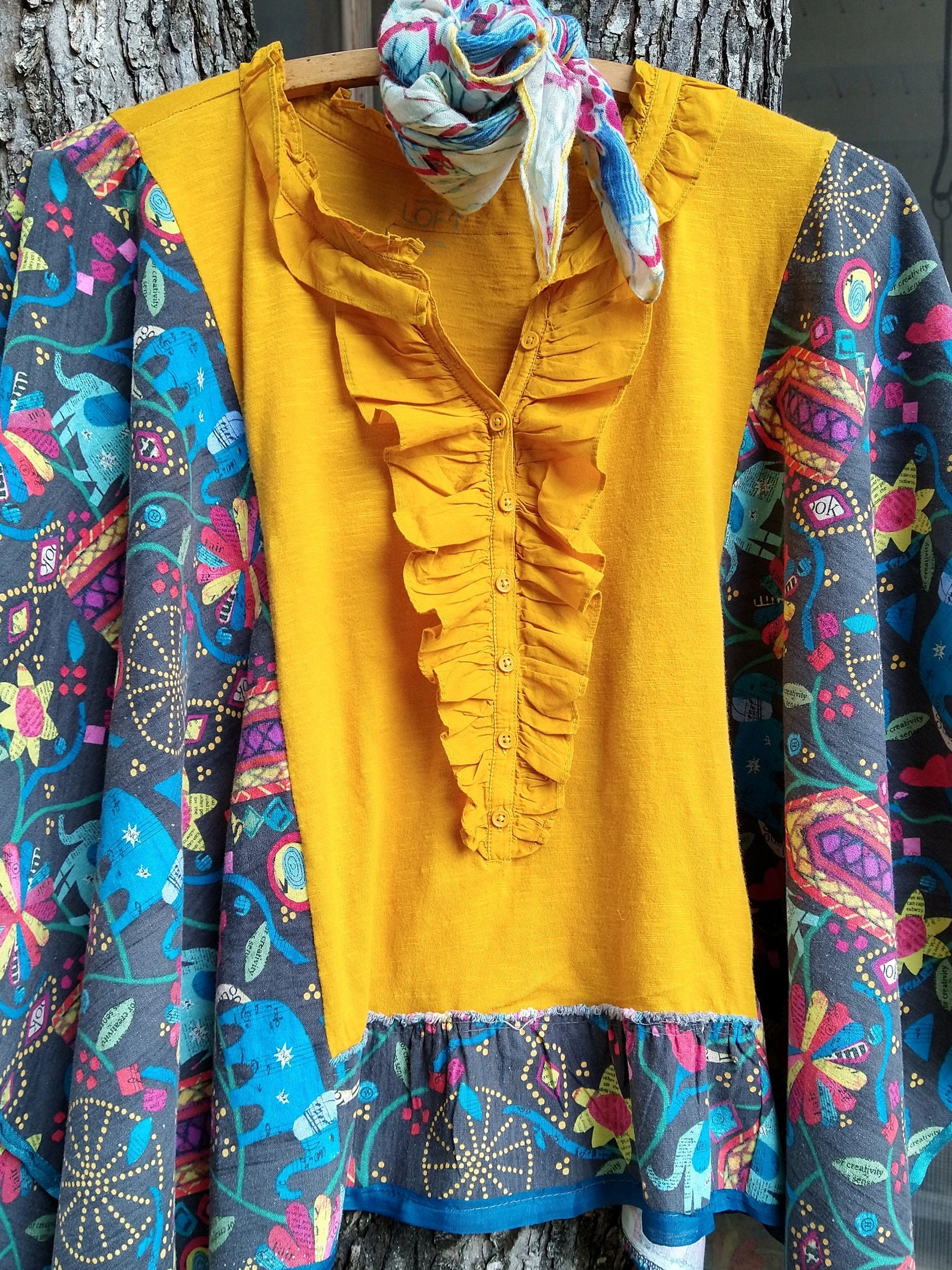 Boho Gold and Multi-colored Poncho Top Women's Free-size - Etsy