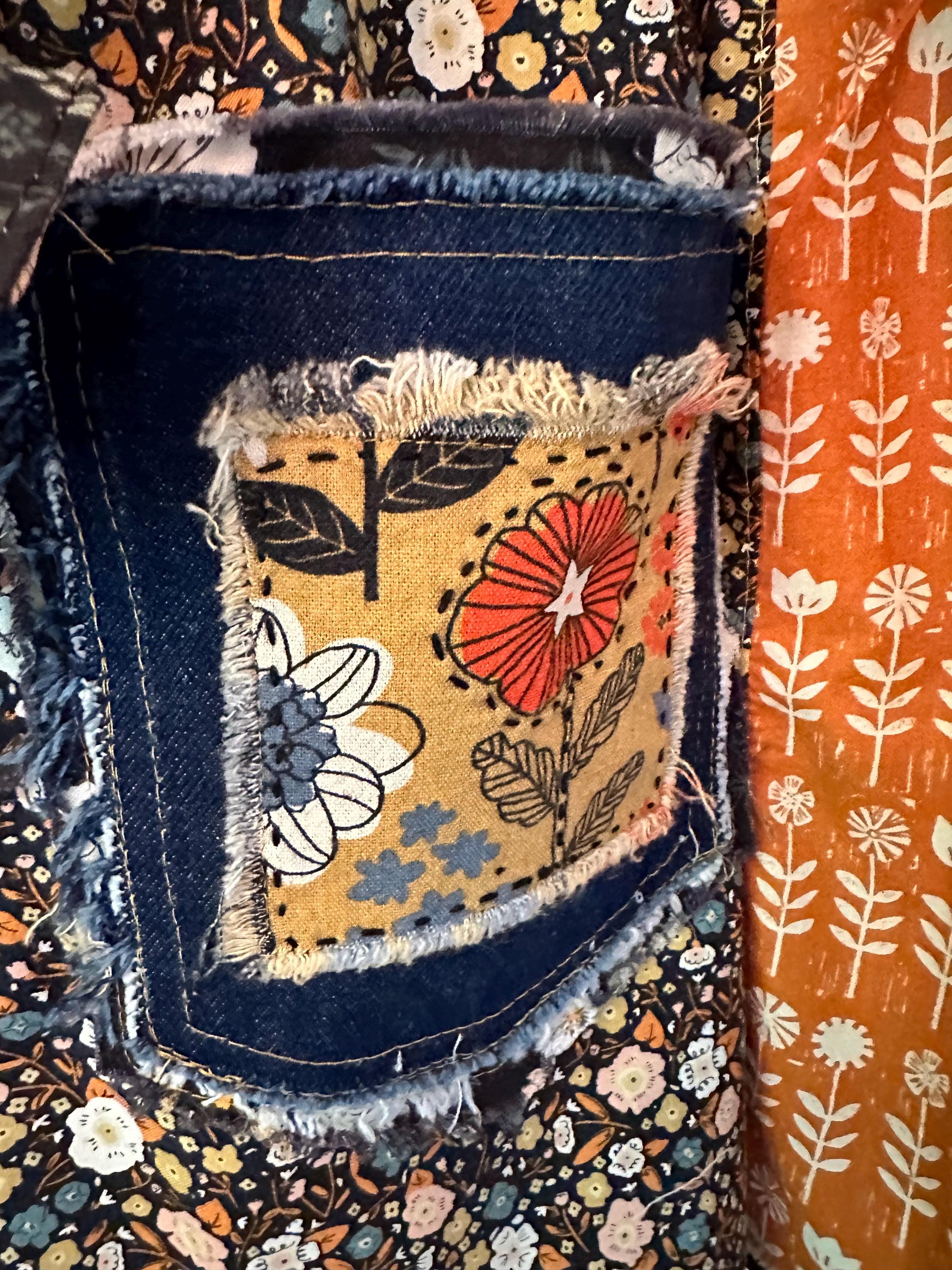 Beautiful Boho Duster, Stunning Upcycled Lg/freesize Tunic Top ...