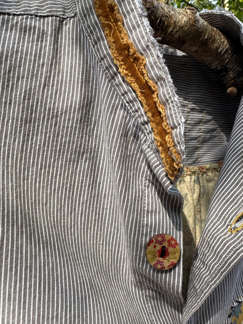 Beautiful Boho Duster, Stunning Upcycled Lg/freesize Tunic Top ...