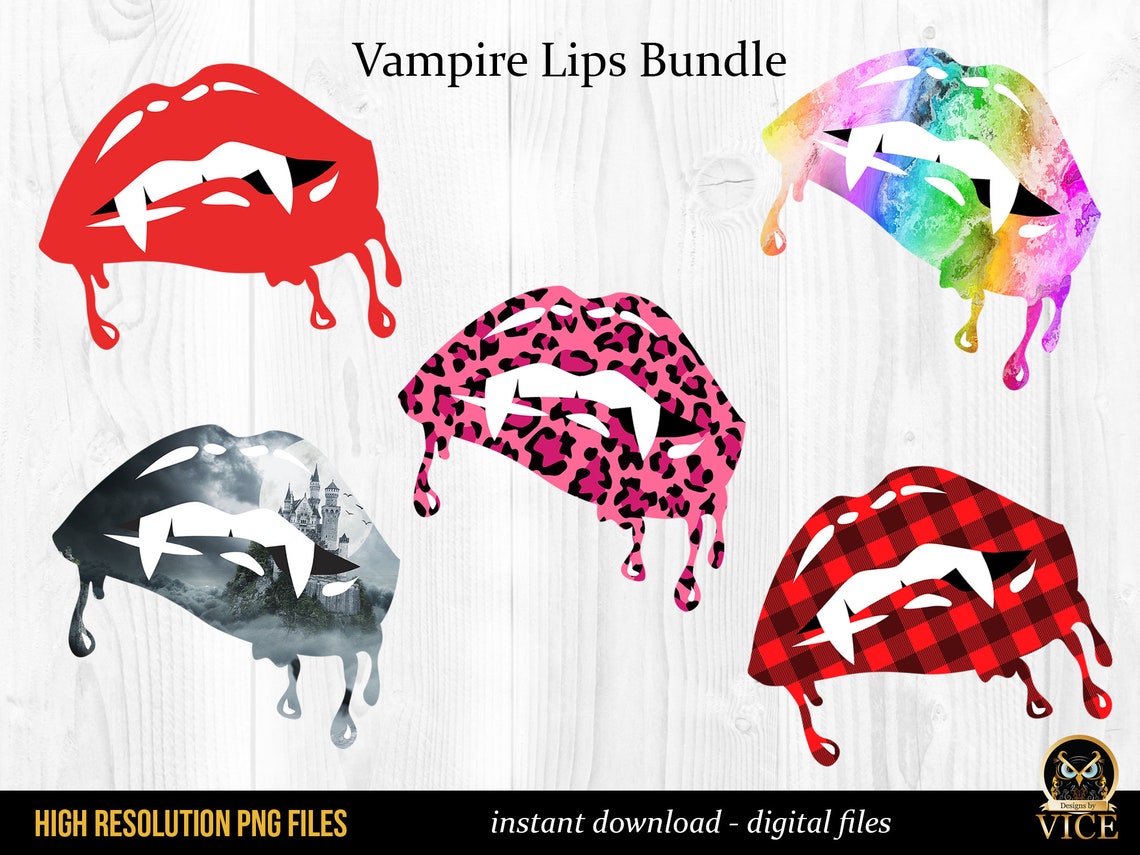 Vampire Fangs PNG, Dripping Lips PNG, Lips PNG, Halloween Png ...