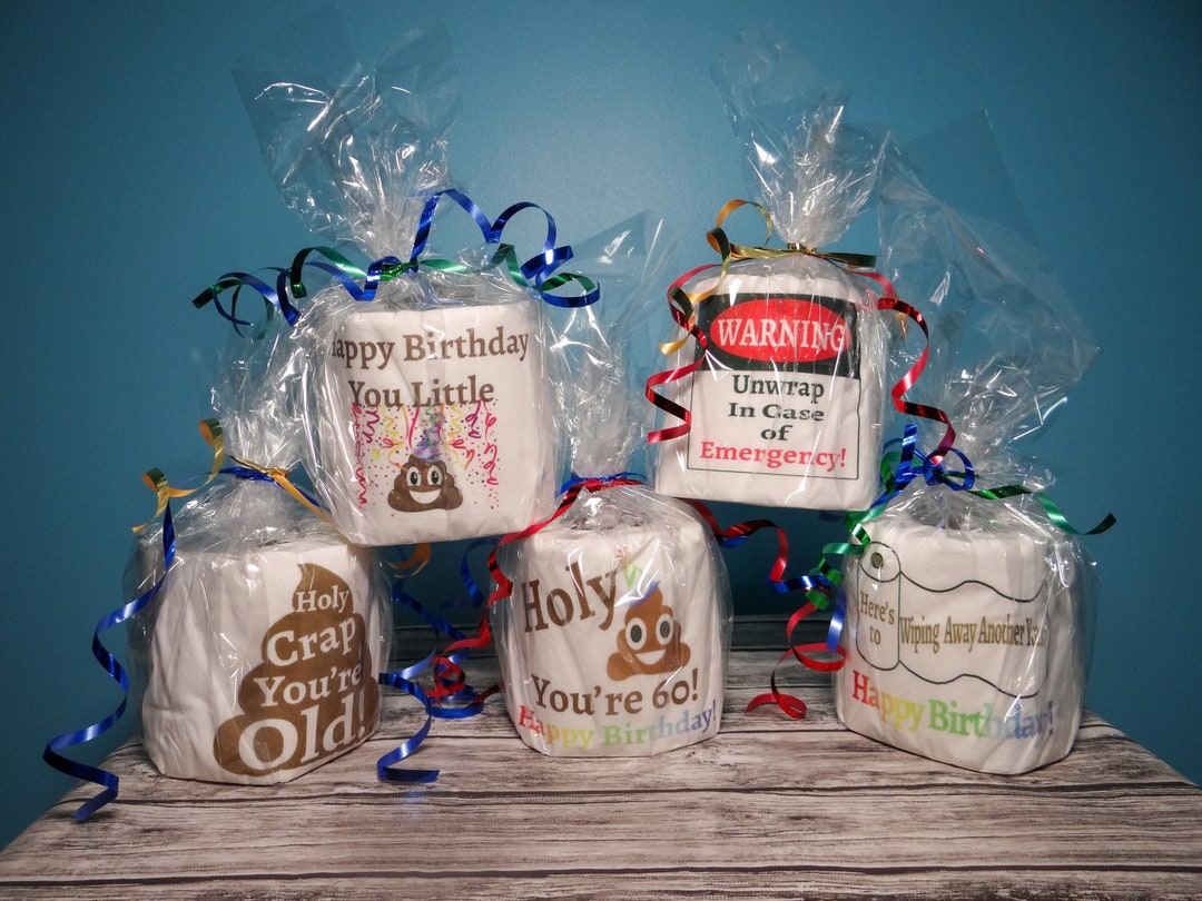 Printed Birthday Toilet Paper Gift, Funny Birthday Gift, Gag Gift, Over ...