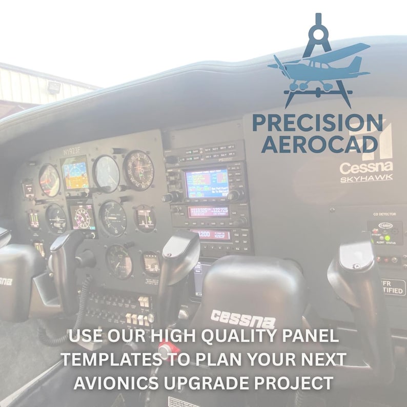 Cessna 172M Instrument Panel CAD File (standard 6 Pack Overlay) - Etsy