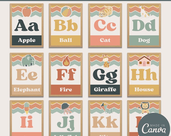 Editable Alphabet Classroom Posters Sets Alphabet for Classroom Decor ...