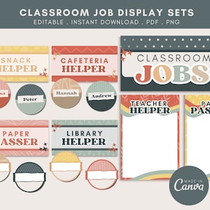 Editable Classroom Jobs Display Printable Classroom Jobs Display Modern ...
