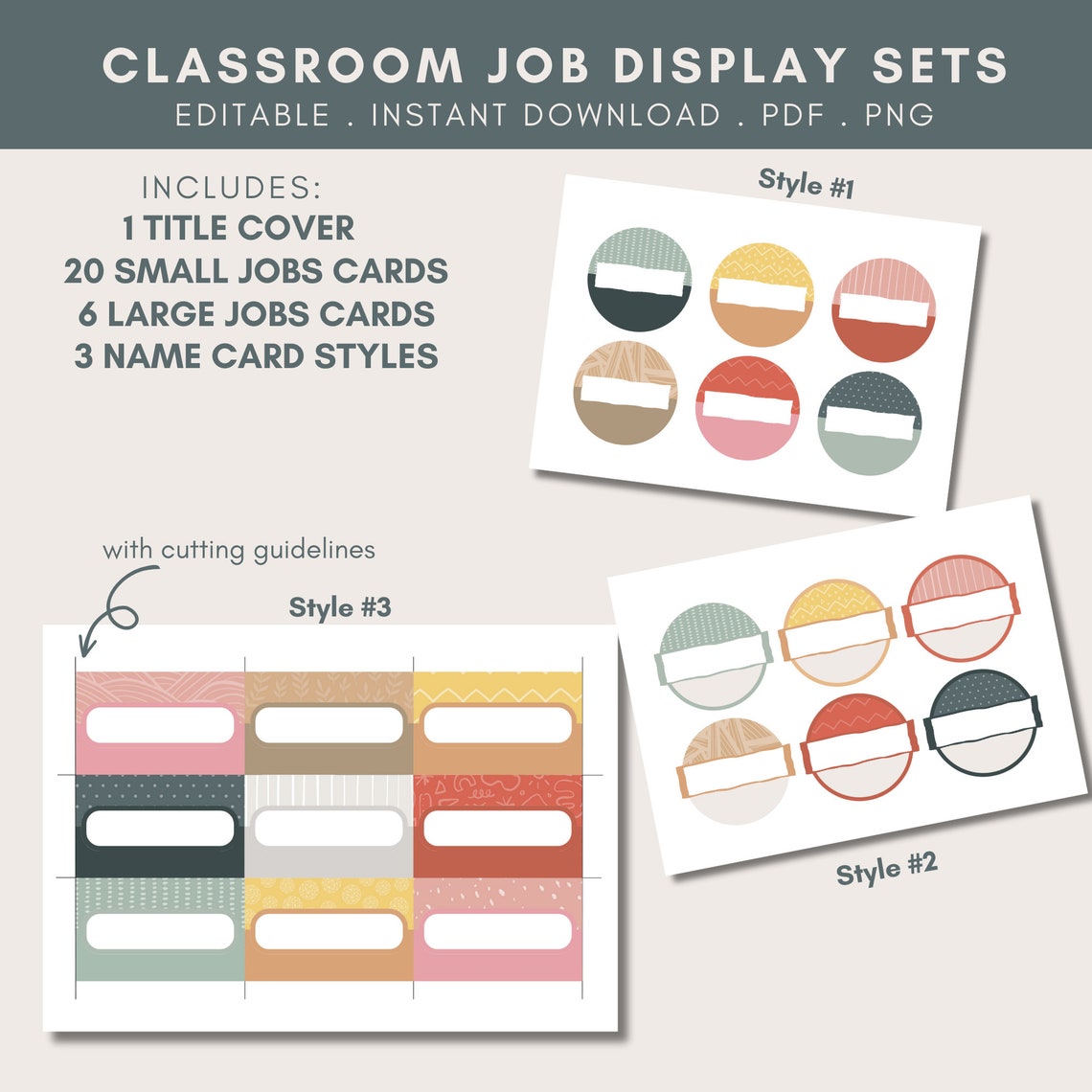Editable Classroom Jobs Display Printable Classroom Jobs Display Modern ...