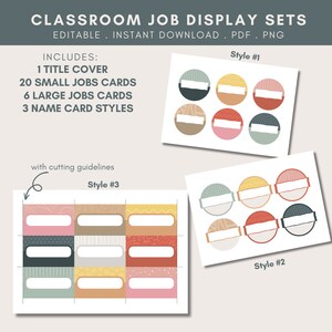 Editable Classroom Jobs Display Printable Classroom Jobs Display Modern ...