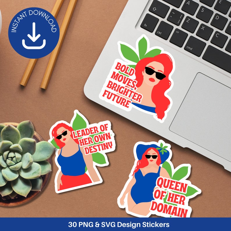 Girl Boss Sticker SVG Files PNG Boss Babe Sticker Women Empowerment ...