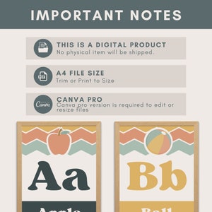 Editable Alphabet Classroom Posters Sets Alphabet for Classroom Decor ...