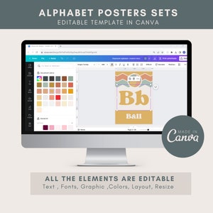 Editable Alphabet Classroom Posters Sets Alphabet for Classroom Decor ...