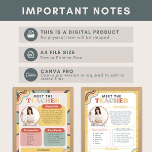 Editable Meet the Teacher Classroom Template Teacher Introduction ...