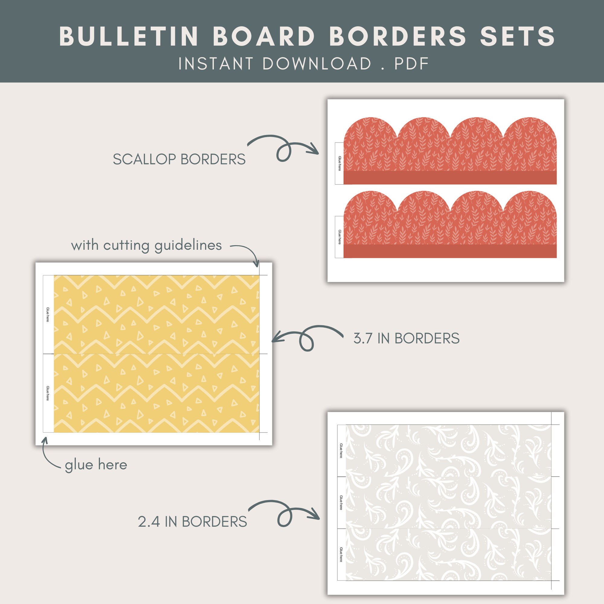Bulletin Board Borders Classroom Decor Preschool Boho Theme Toddler ...