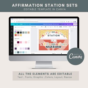 Editable Classroom Affirmation Station Display Modern Boho Classroom ...