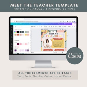 Editable Meet the Teacher Classroom Template Teacher Introduction ...