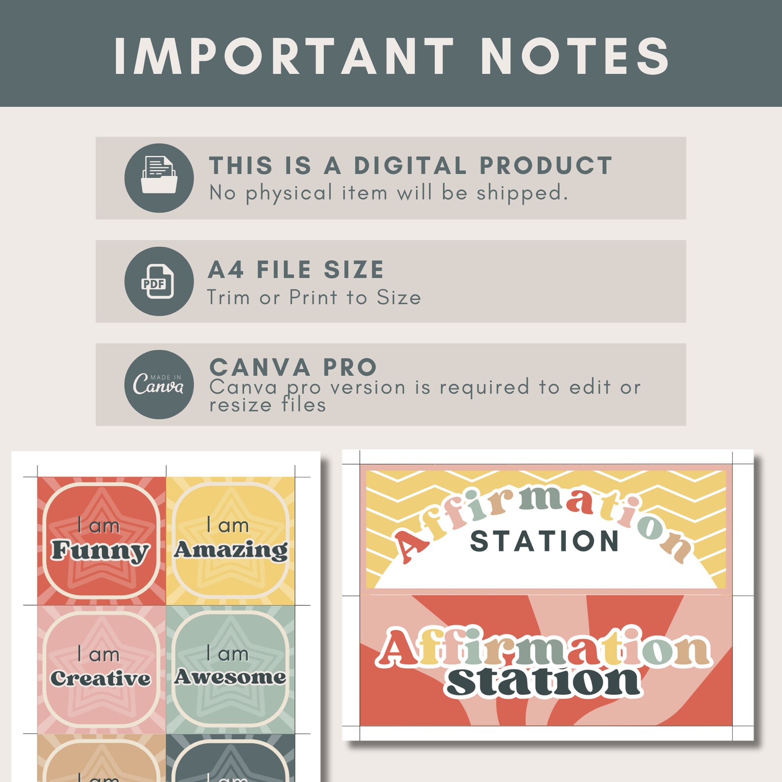 Editable Classroom Affirmation Station Display Modern Boho Classroom ...