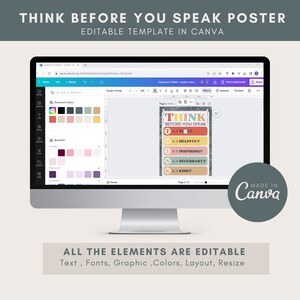 THINK Posters Sets Classroom Decor Boho Style Printable Wall Art ...