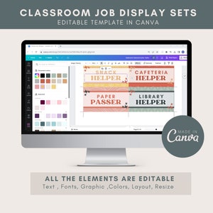 Editable Classroom Jobs Display Printable Classroom Jobs Display Modern ...