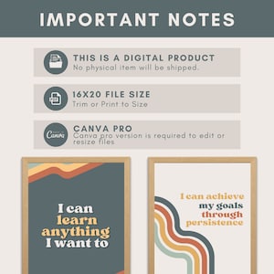 Editable Growth Mindset Poster Gallery Sets Bundle Positivity Poster in ...