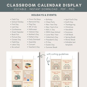 Boho Classroom Calendar Display With Weather Station (canva Editable ...