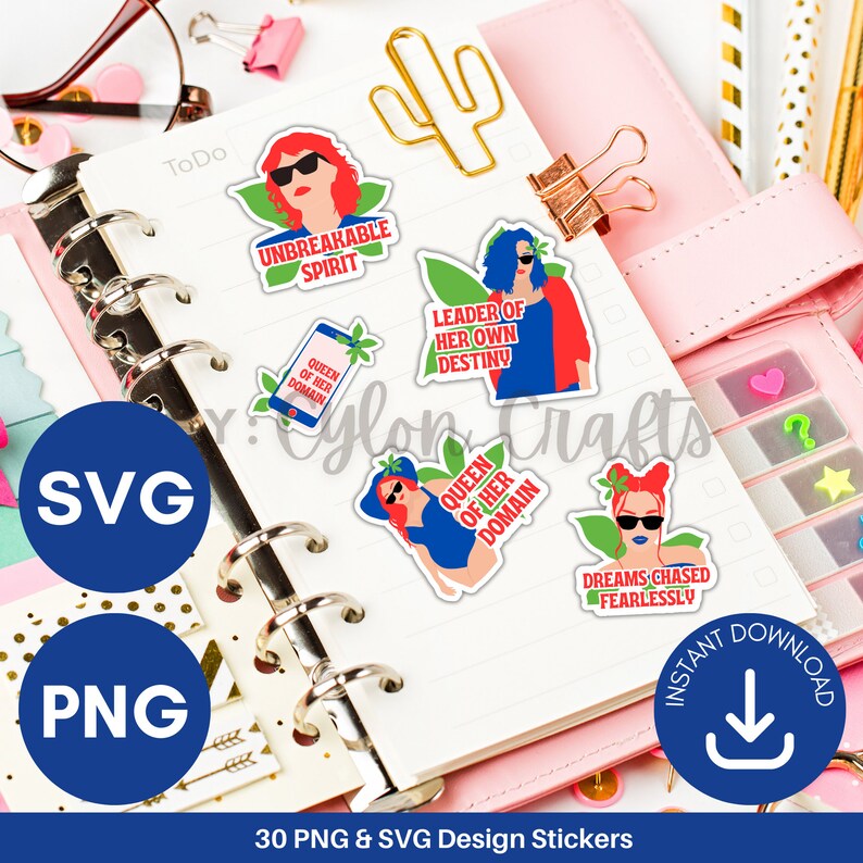 Girl Boss Sticker SVG Files PNG Boss Babe Sticker Women Empowerment ...