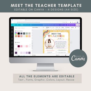 Editable Meet the Teacher Classroom Template Teacher Introduction ...