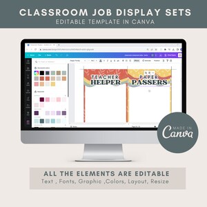 Editable Classroom Jobs Display Printable Classroom Jobs Display Modern ...