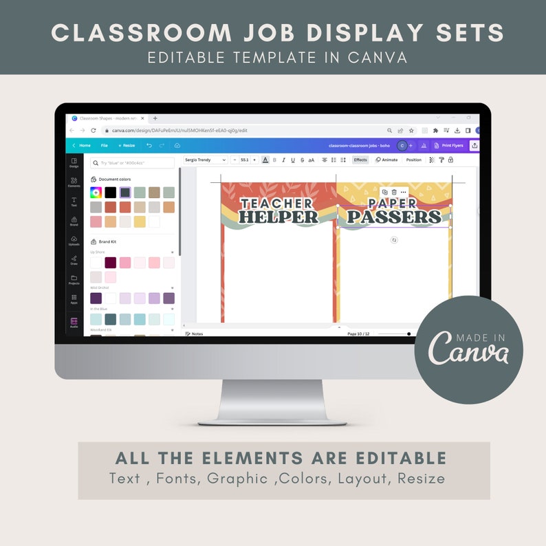 Editable Classroom Jobs Display Printable Classroom Jobs Display Modern ...